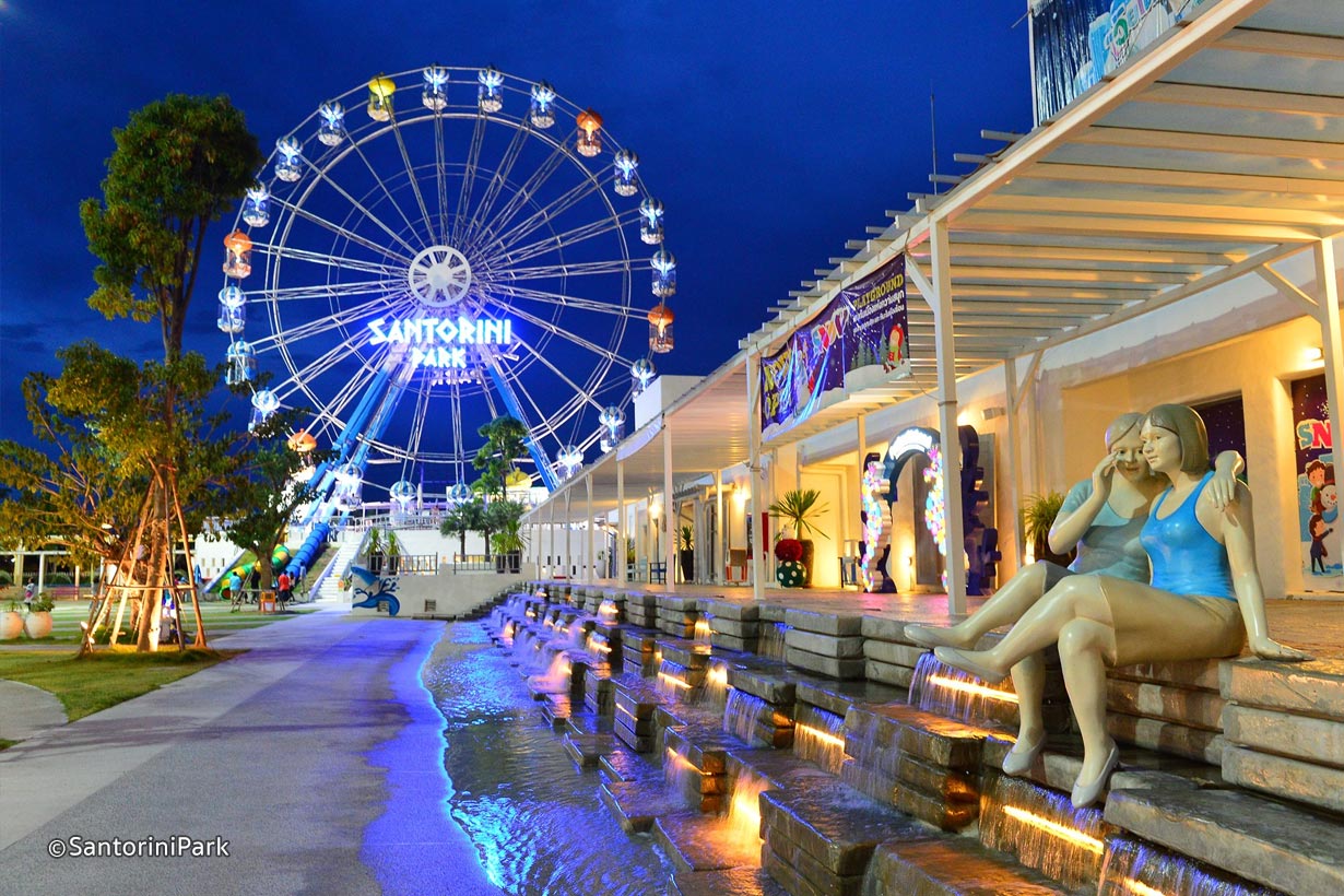 Santorini Park Di Thailand Bawakan Pengalaman Seolah Berada Di Greece