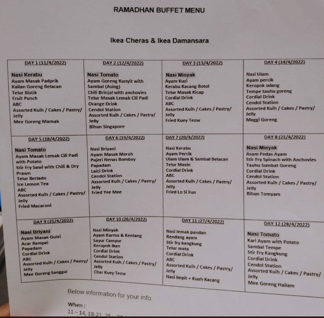Buffet IKEA Kembali Sehingga 29 April, Ini Seleksi Menu Yang Tersedia ...