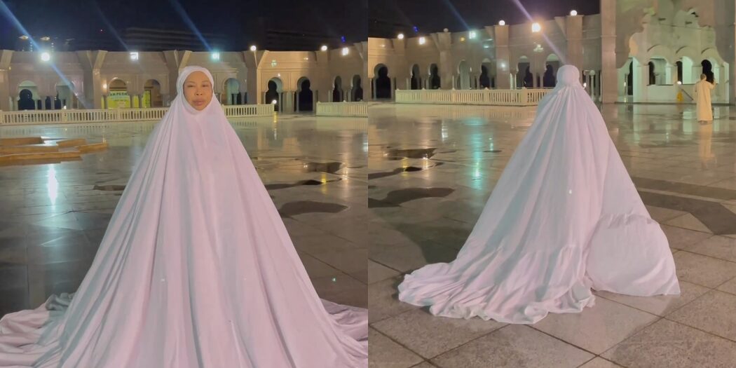 Labuh Hingga Tutup Ruang Lantai, Telekung 'Oversized' Dato Sri Vida ...
