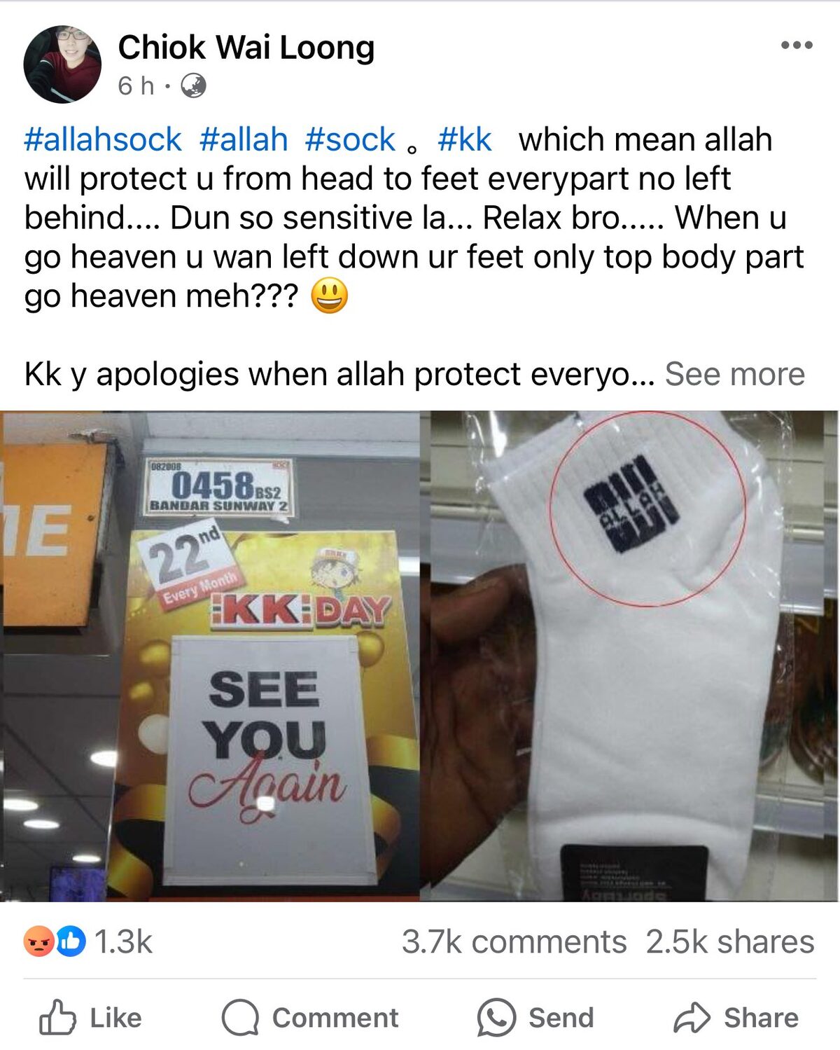 Isu Stoking Kalimah Allah, Wai Loong Minta Maaf Kepada Orang Islam