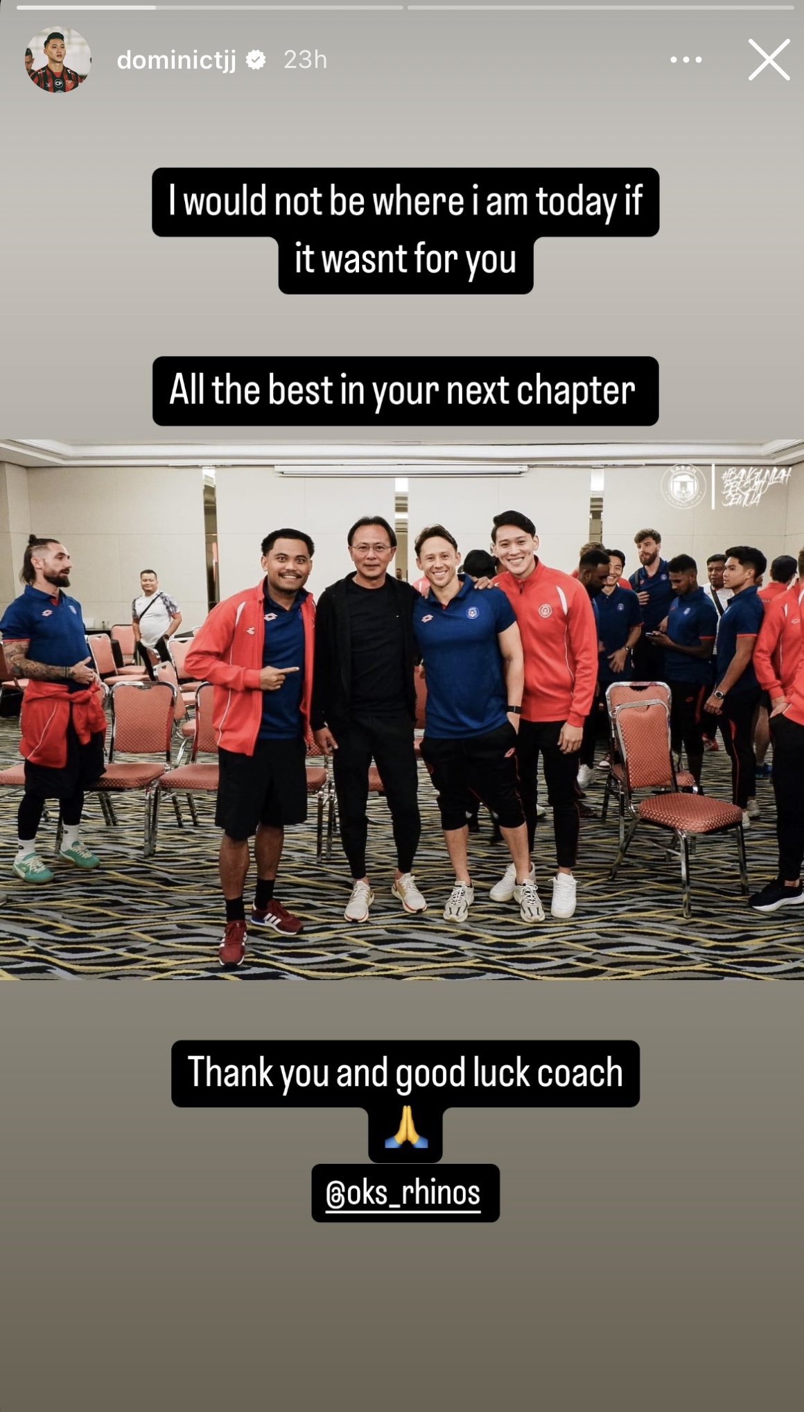 Pesanan Menyentuh Hati Dominic Tan Untuk Datuk Ong Kim Swee