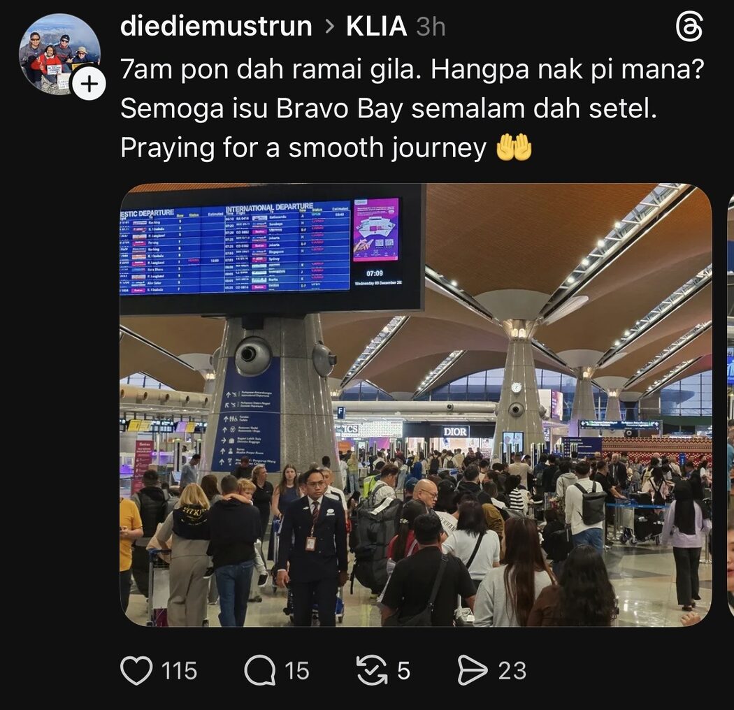 Nota ‘Ada Bom’ Didakwa Jadi Punca Operasi Tergendala Di KLIA